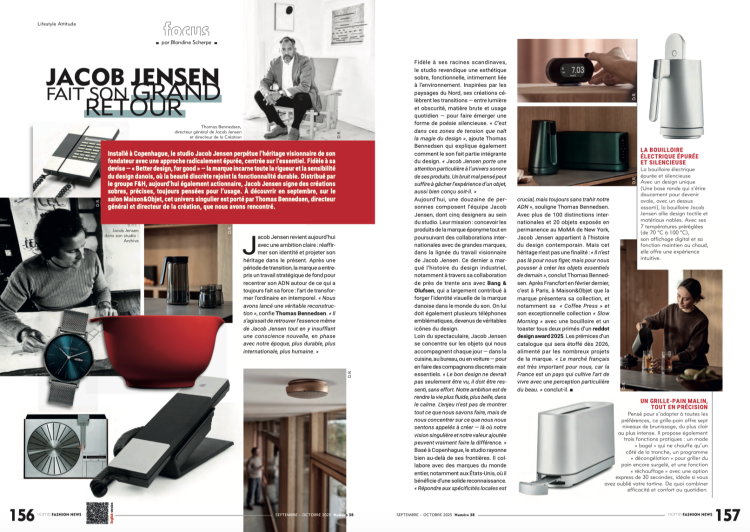 Jacob Jensen : the comeback – HOME FASHION NEWS